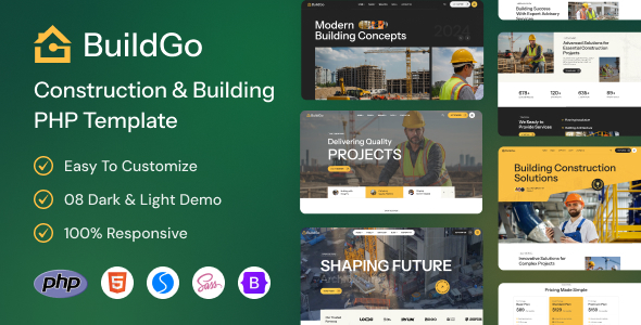BuildGo - Construction & Building PHP Template by wpCodify | ThemeForest